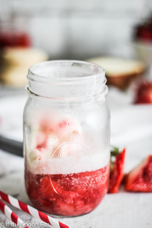 Boozy Strawberry Shortcake Ice Cream Float – if the spoon fits