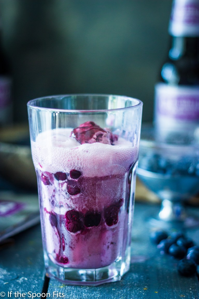 Triple Blueberry Ice Cream Floats – if the spoon fits